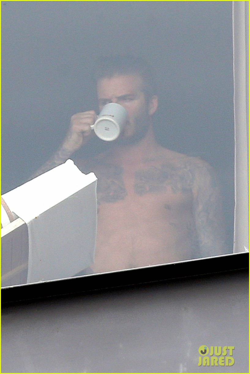 David Beckham Goes Shirtless on His Balcony in Rio: Photo 3067325 ...