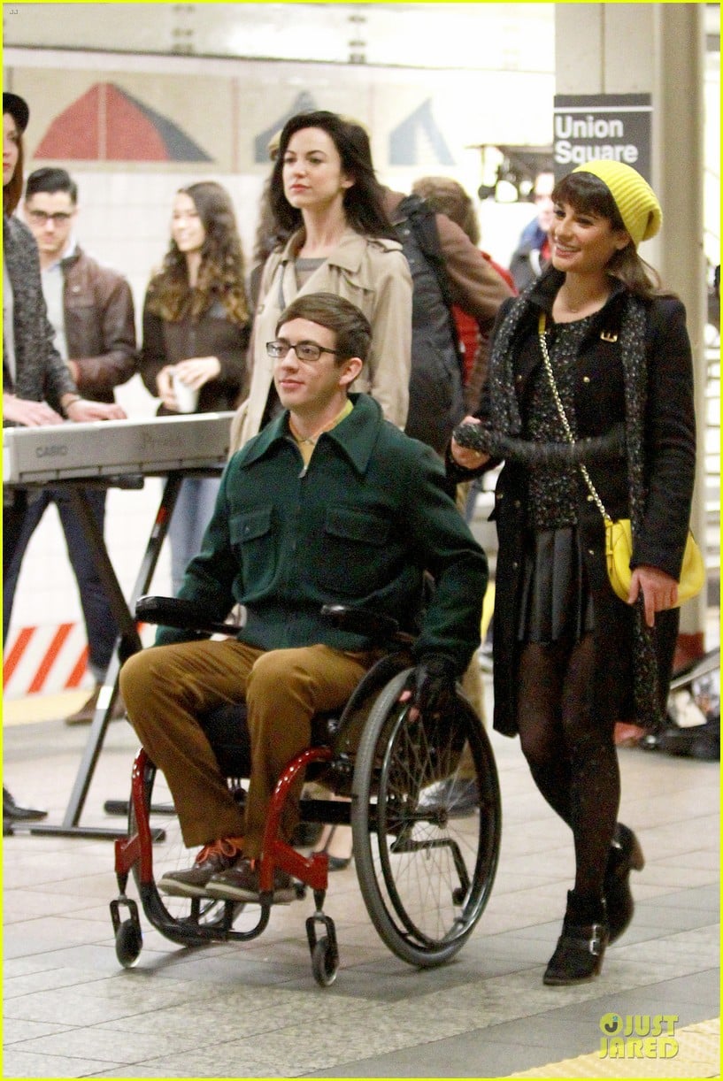 Lea Michele & Kevin McHale Take 'Glee' Underground in NYC!: Photo ...