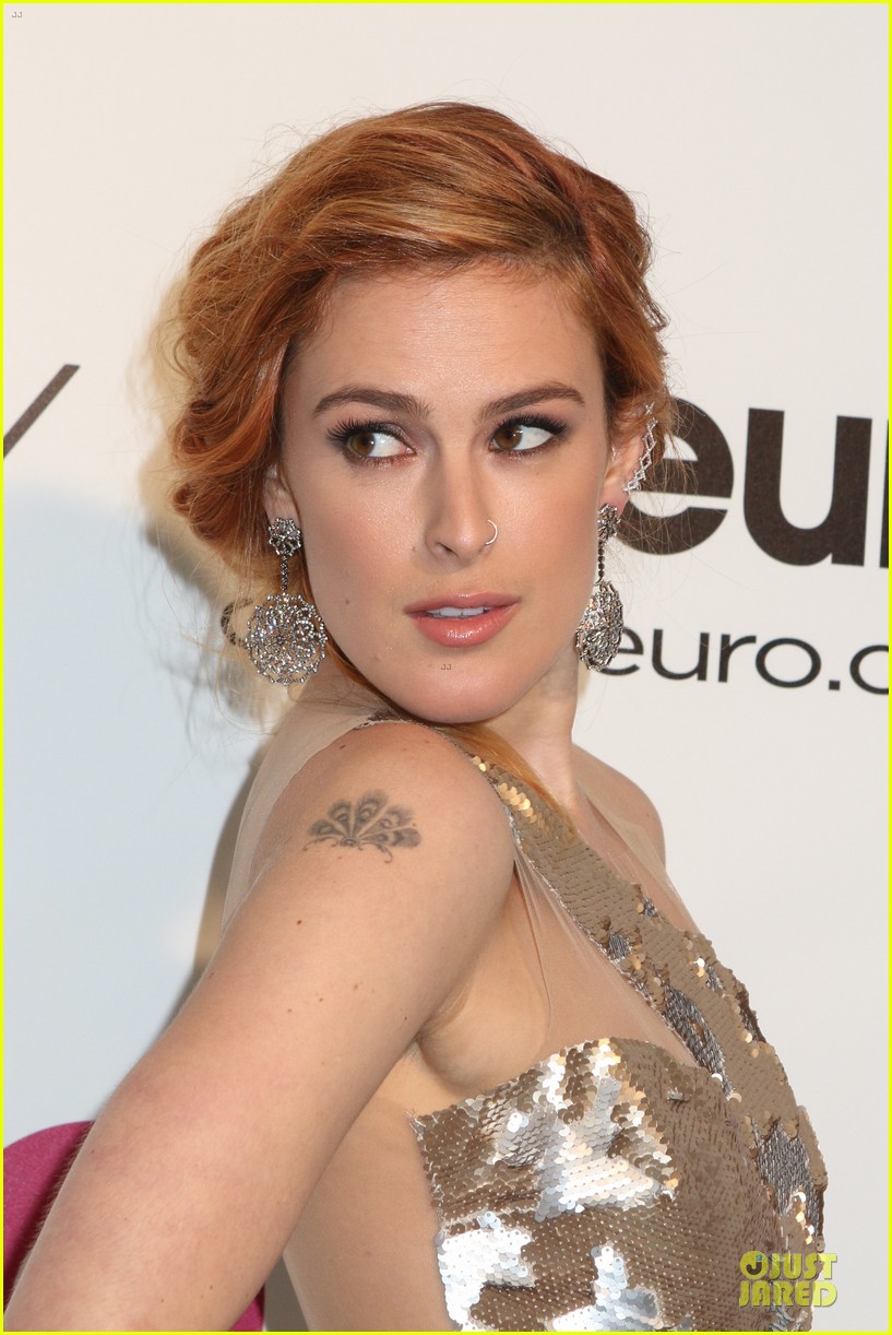 Rumer Willis Stuns in Metallic Dress at Elton John Oscars Party 2014 ...