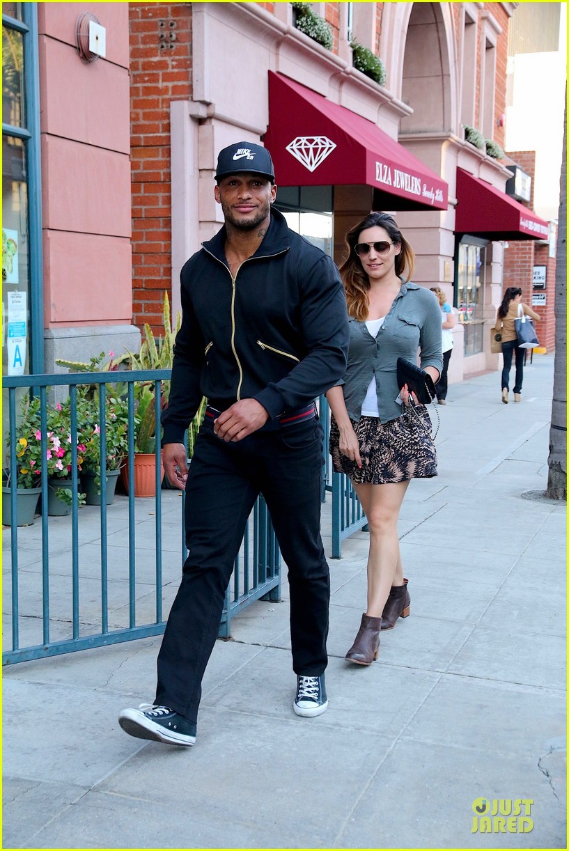 Kelly Brook Holds Onto Fiance David McIntosh's Huge Arm in Beverly ...