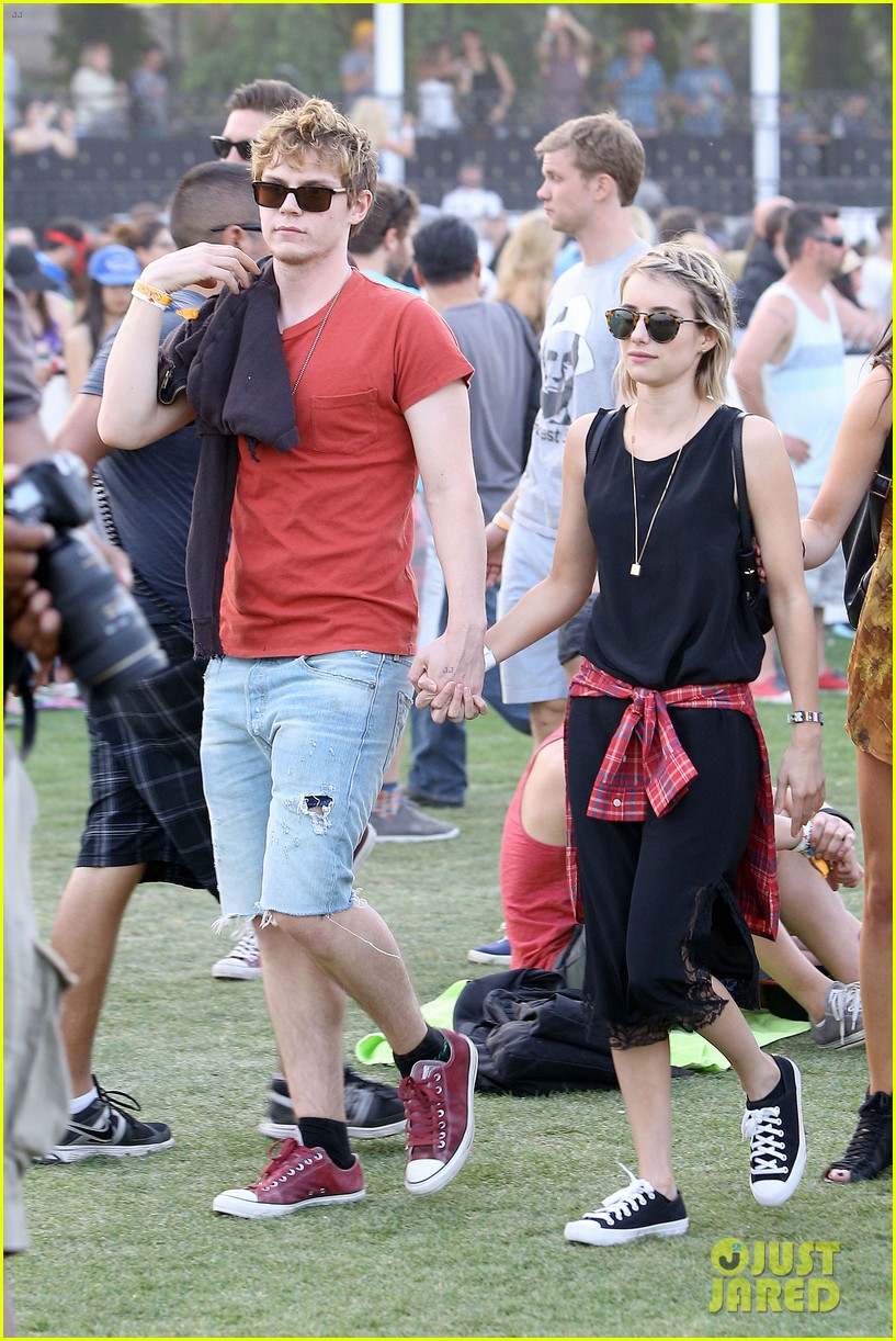 Emma Roberts & Evan Peters Are Inseparable at Coachella 2014: Photo ...