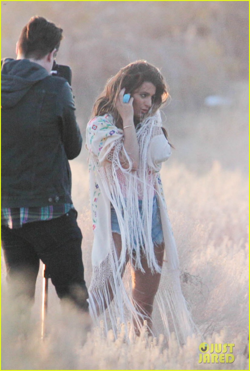 Lea Michele Gets Cozy with Co-Star on Her Music Video Set!: Photo ...