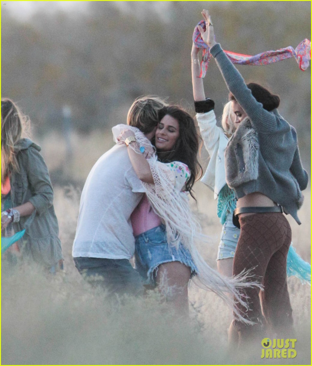 Lea Michele Gets Cozy with Co-Star on Her Music Video Set!: Photo ...