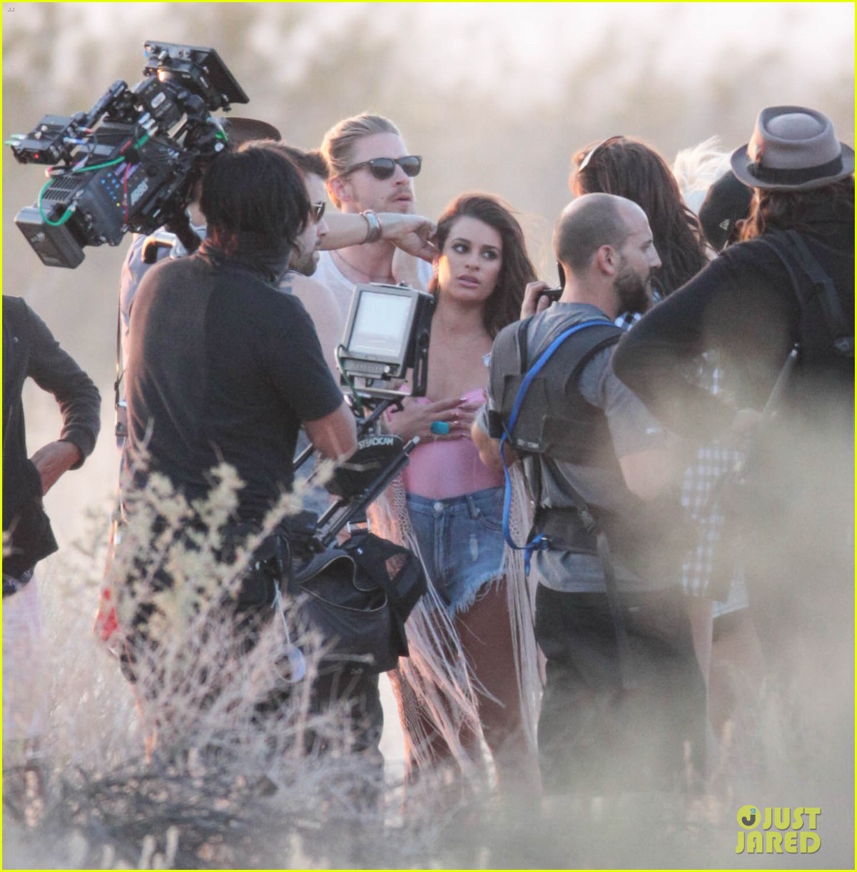 Lea Michele Gets Cozy with Co-Star on Her Music Video Set!: Photo ...