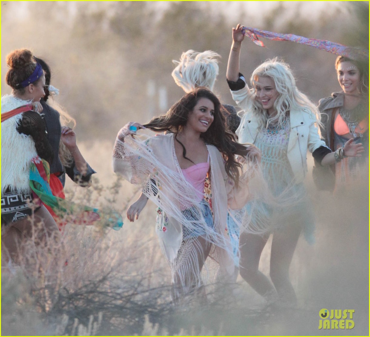 Lea Michele Gets Cozy with Co-Star on Her Music Video Set!: Photo ...