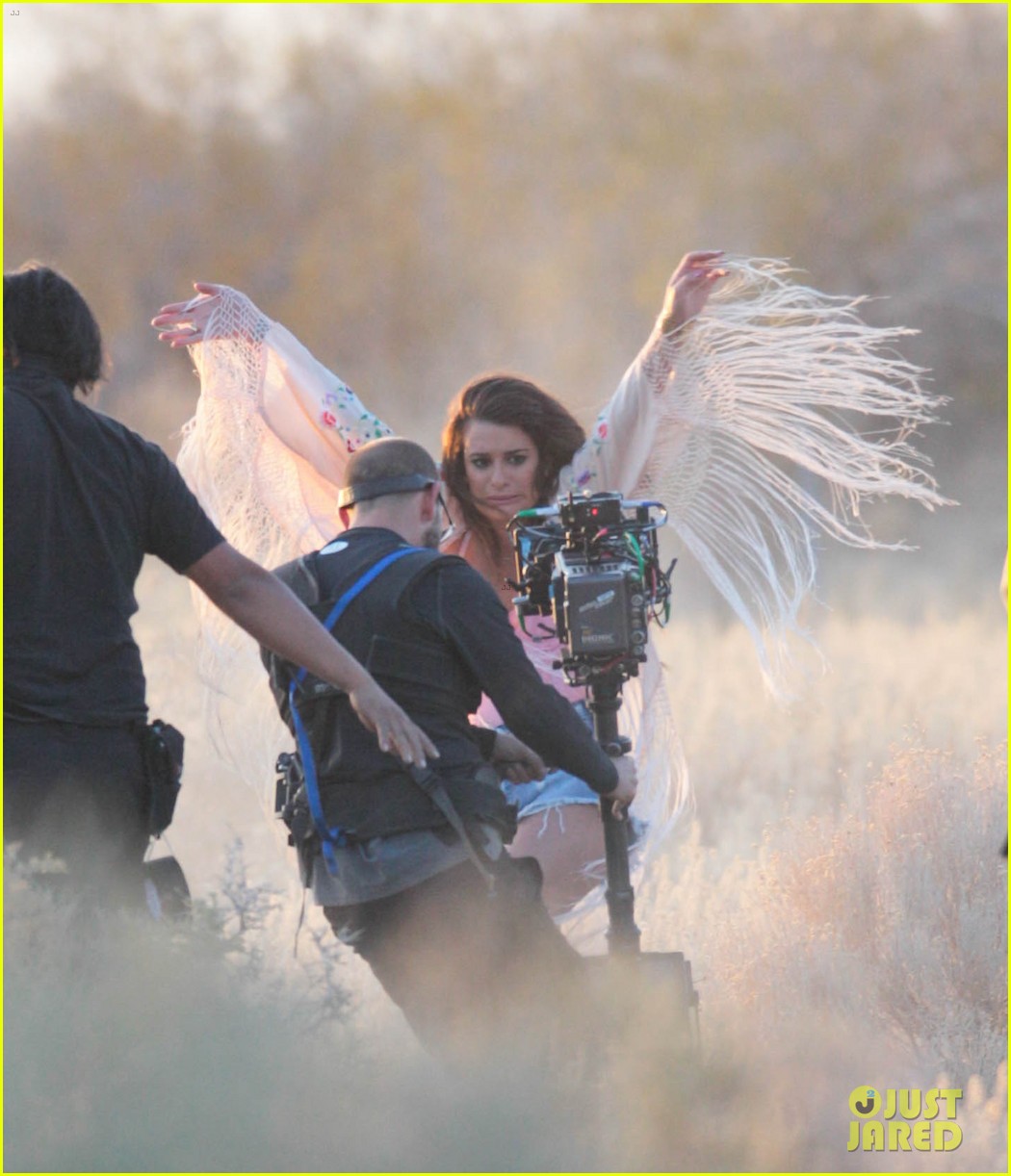 Lea Michele Gets Cozy with Co-Star on Her Music Video Set!: Photo ...