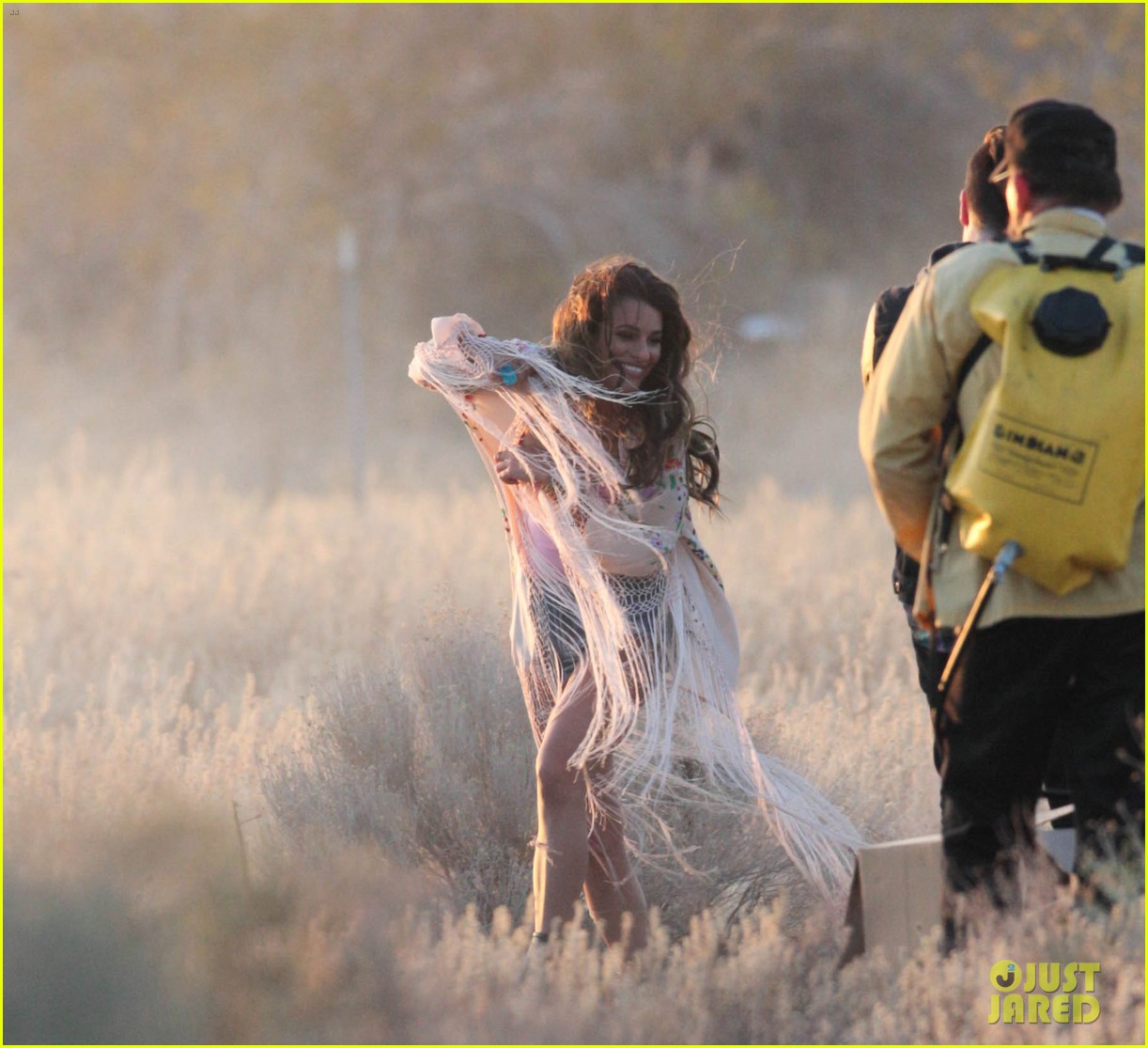 Lea Michele Gets Cozy with Co-Star on Her Music Video Set!: Photo ...