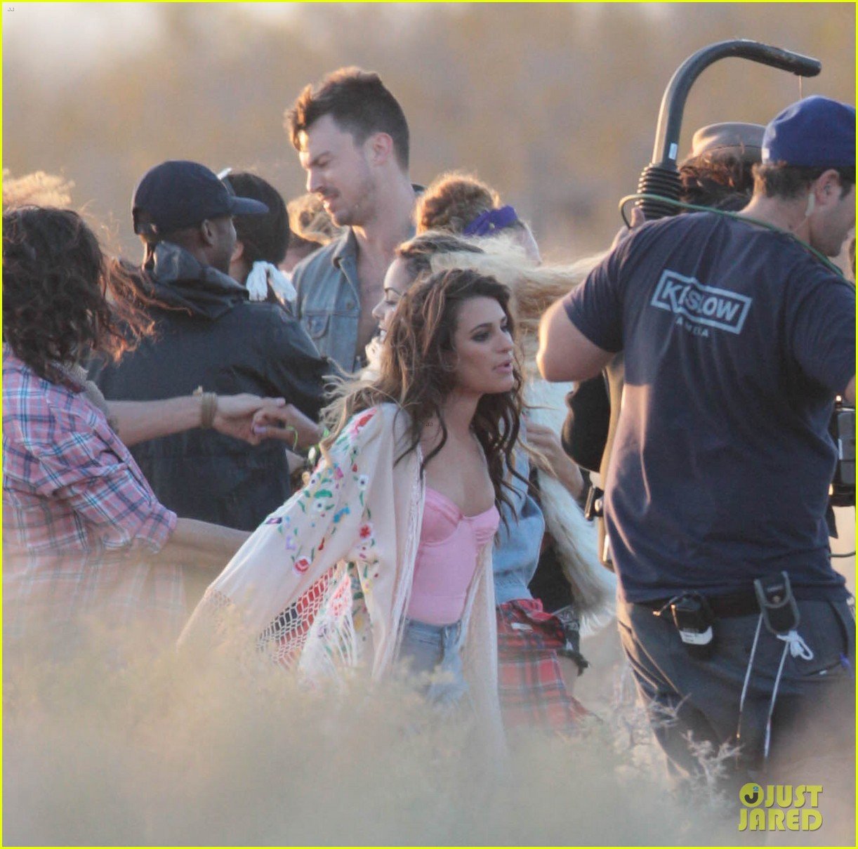 Lea Michele Gets Cozy with Co-Star on Her Music Video Set!: Photo ...