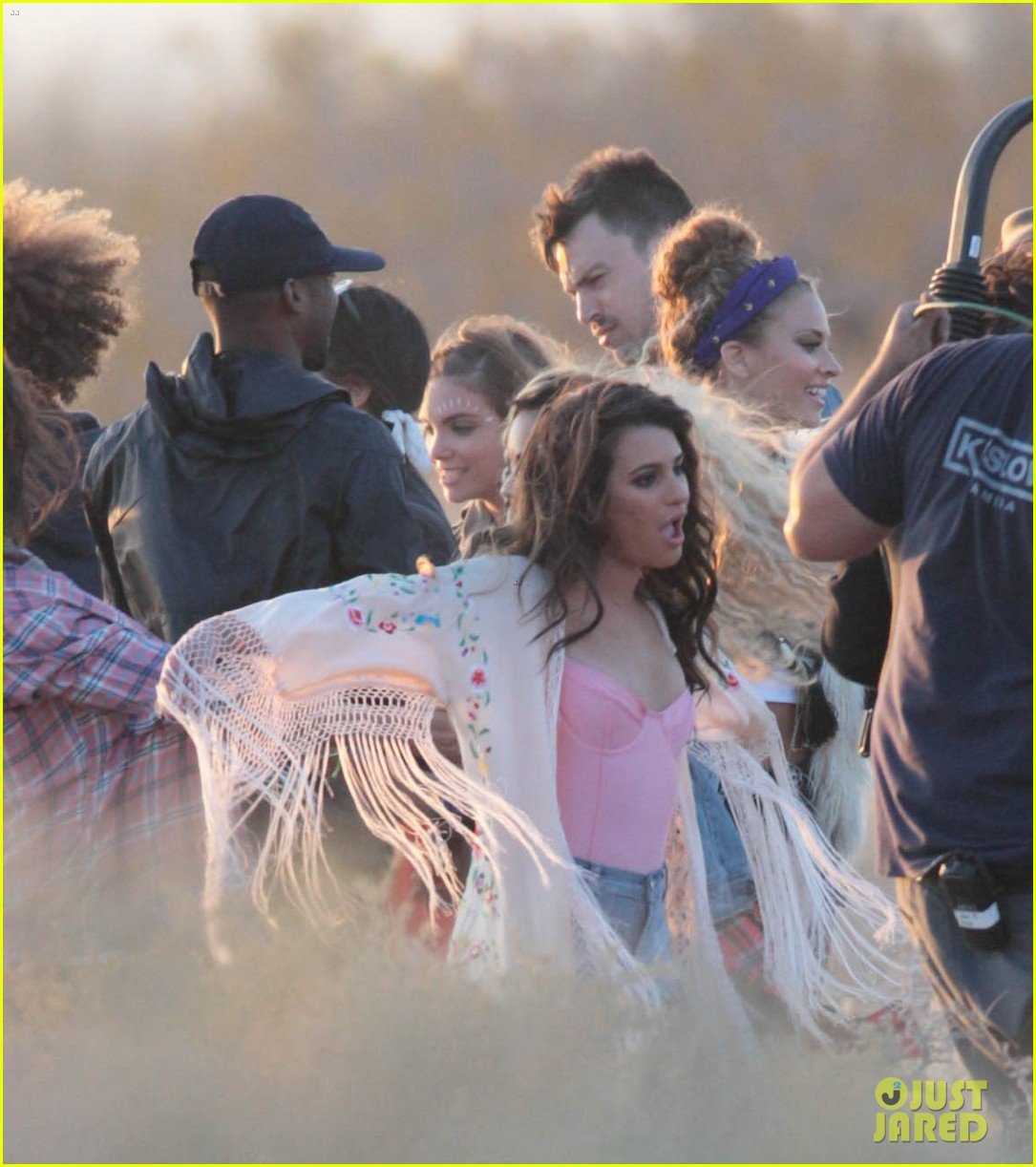 Lea Michele Gets Cozy with Co-Star on Her Music Video Set!: Photo ...