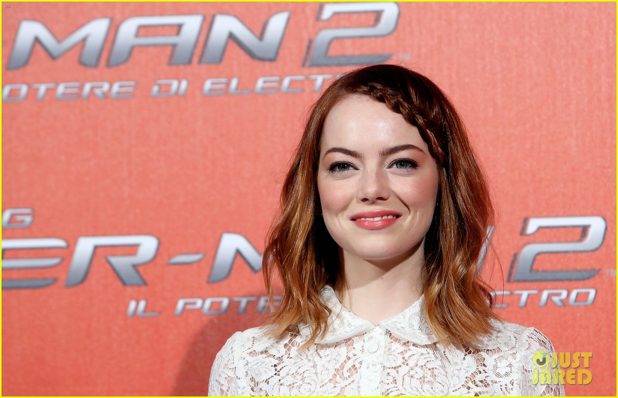 Emma Stone Braids Her Hair for 'Spider-Man 2' Rome Photo Call: Photo ...