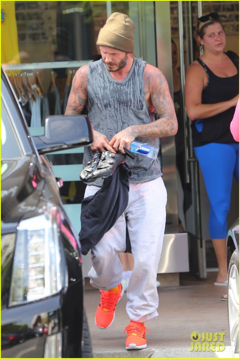 David Beckham Bares His Arms After a Soul Cycle Workout: Photo 3124498 ...
