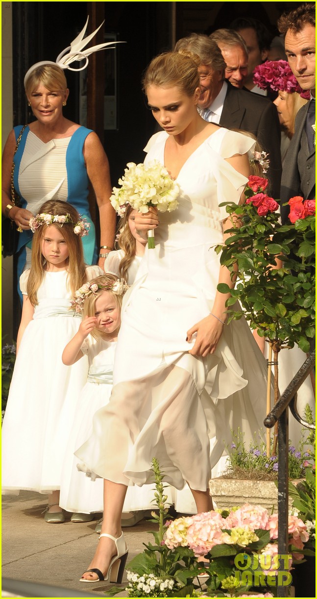 Cara Delevingne Makes a Beautiful Bridesmaid at Sister Poppy's Wedding ...