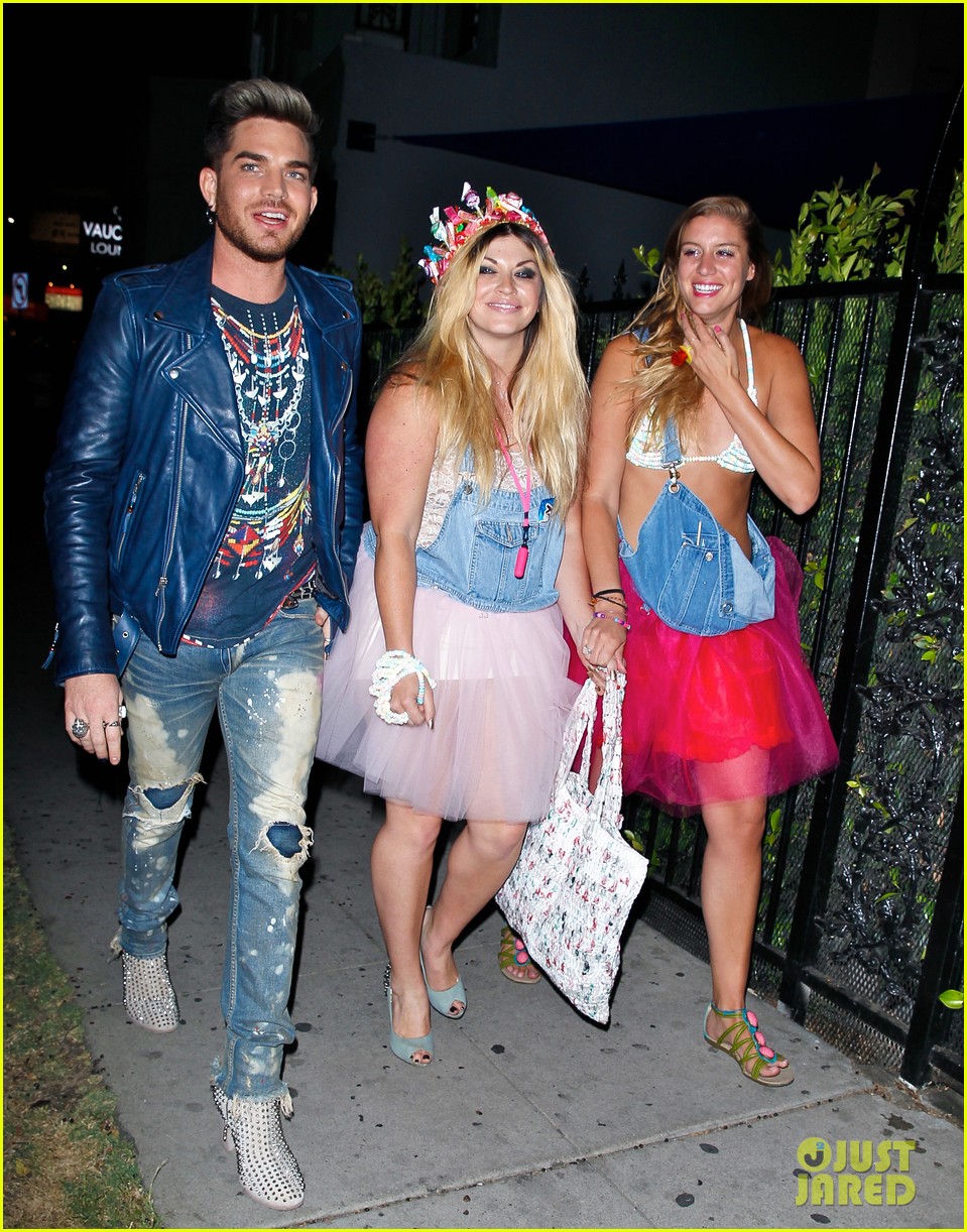 Adam Lambert Looks Like He's Having a Really Fun Night with Friends ...