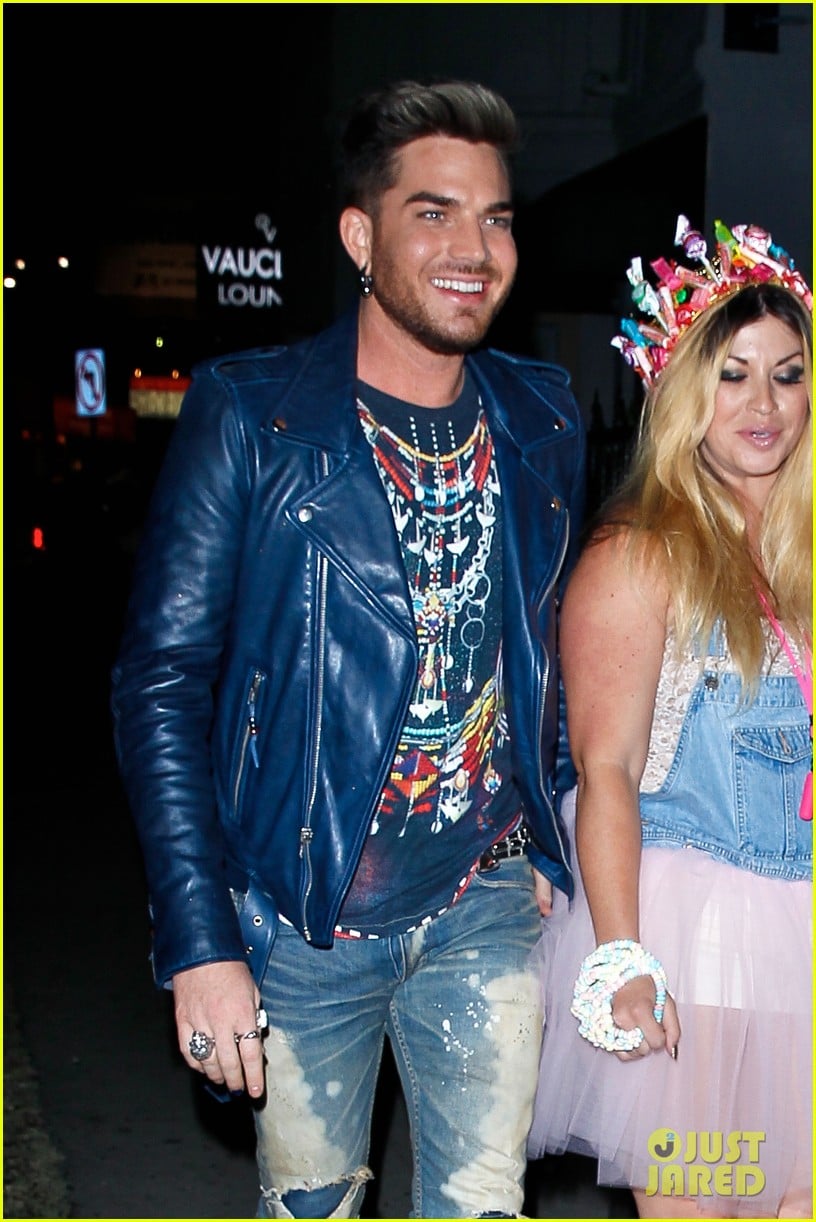 Adam Lambert Looks Like He's Having a Really Fun Night with Friends ...