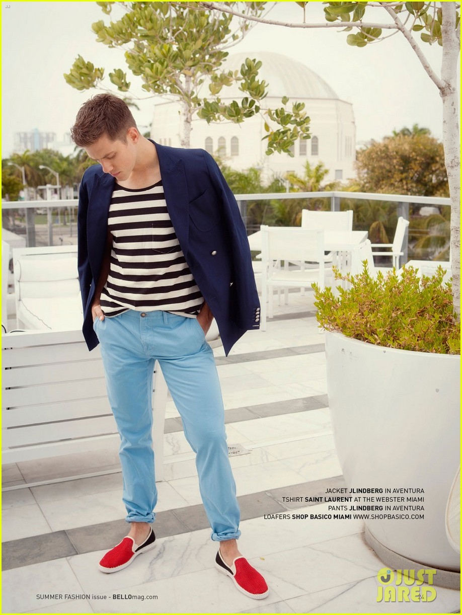Aaron Tveit Models Bright Summer Outfits for 'Bello' June 2014!: Photo ...