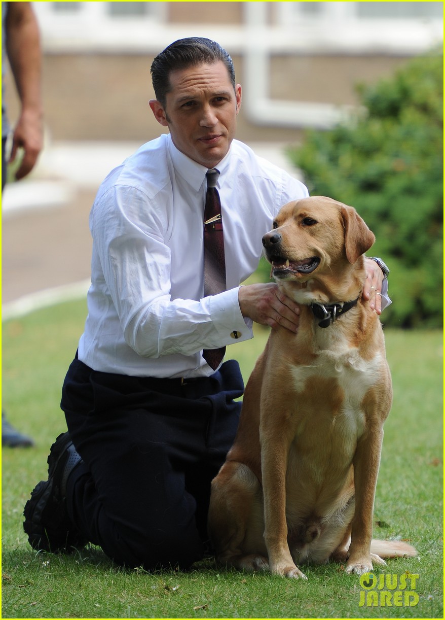 Tom Hardy Gets Playful with a Pup on the Set of Legend - See the Pics ...