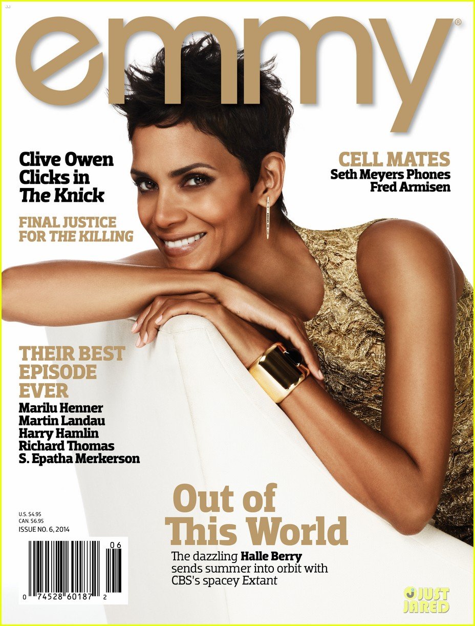 Halle Berry is the Golden Cover Girl For 'Emmy' Magazine (Exclusive ...