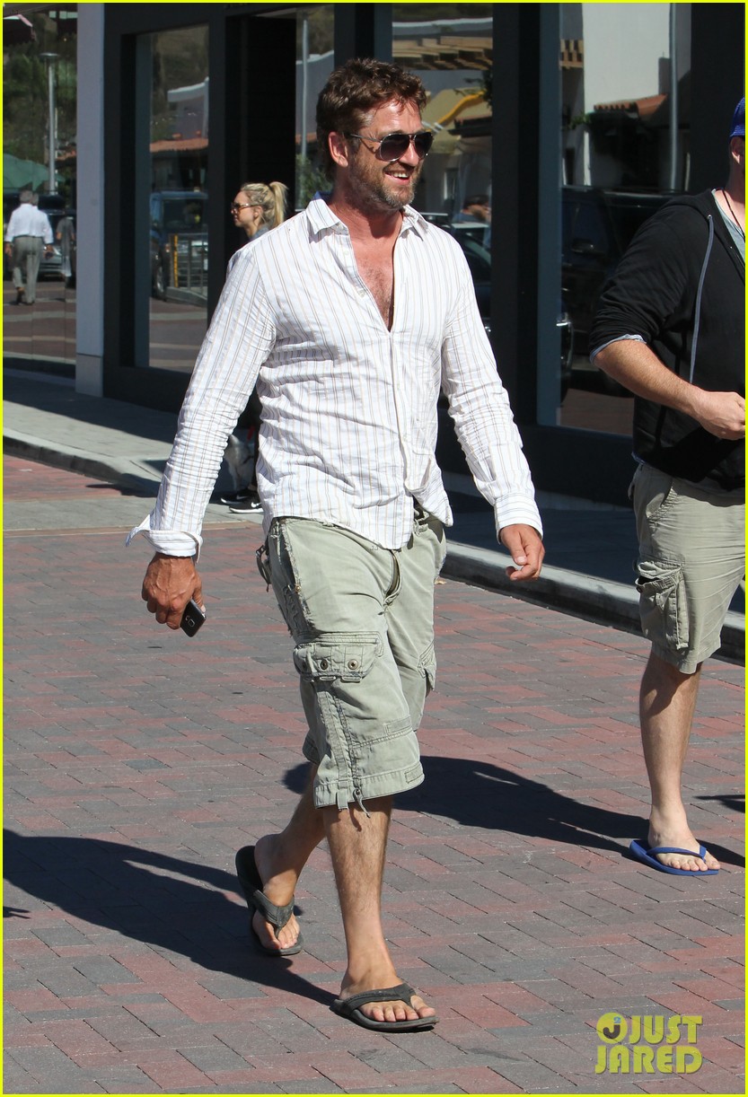 Gerard Butler Shows Off Chest Hair While Shopping in Malibu: Photo ...