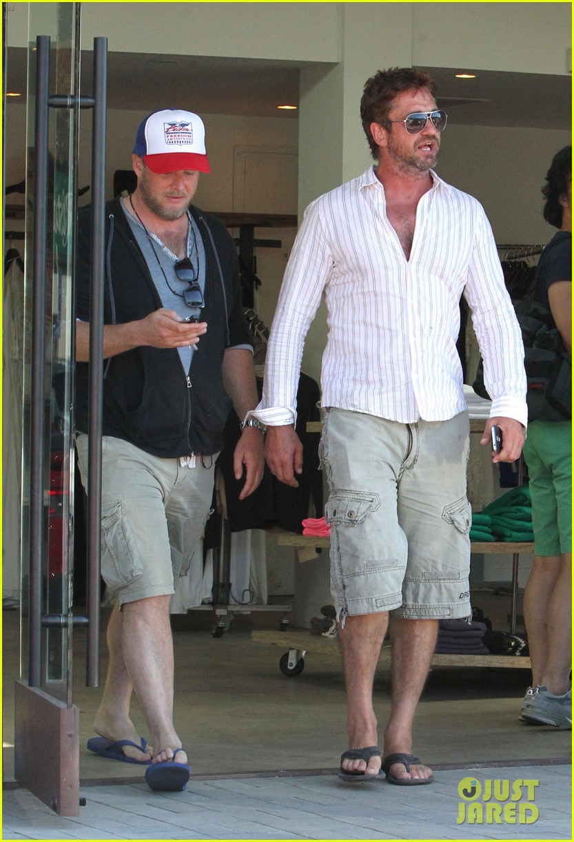 Gerard Butler Shows Off Chest Hair While Shopping in Malibu: Photo ...
