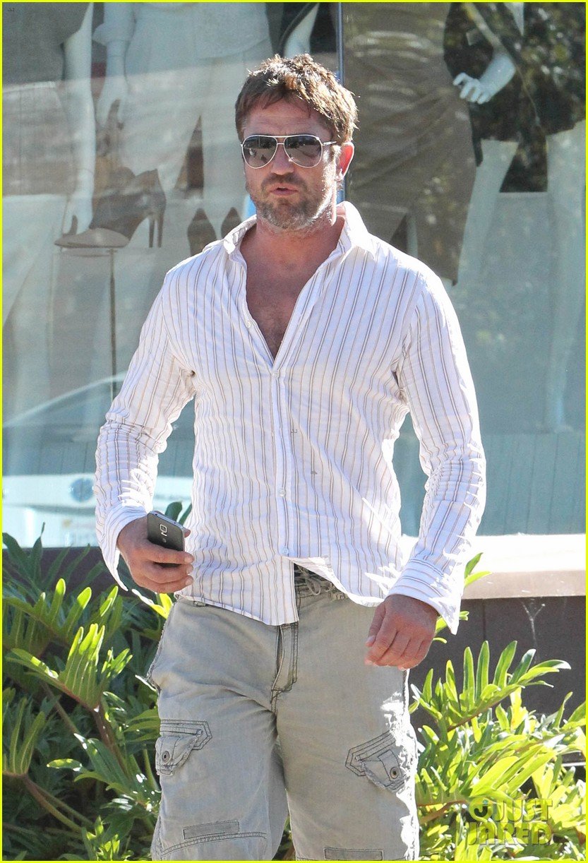 Gerard Butler Shows Off Chest Hair While Shopping in Malibu: Photo ...