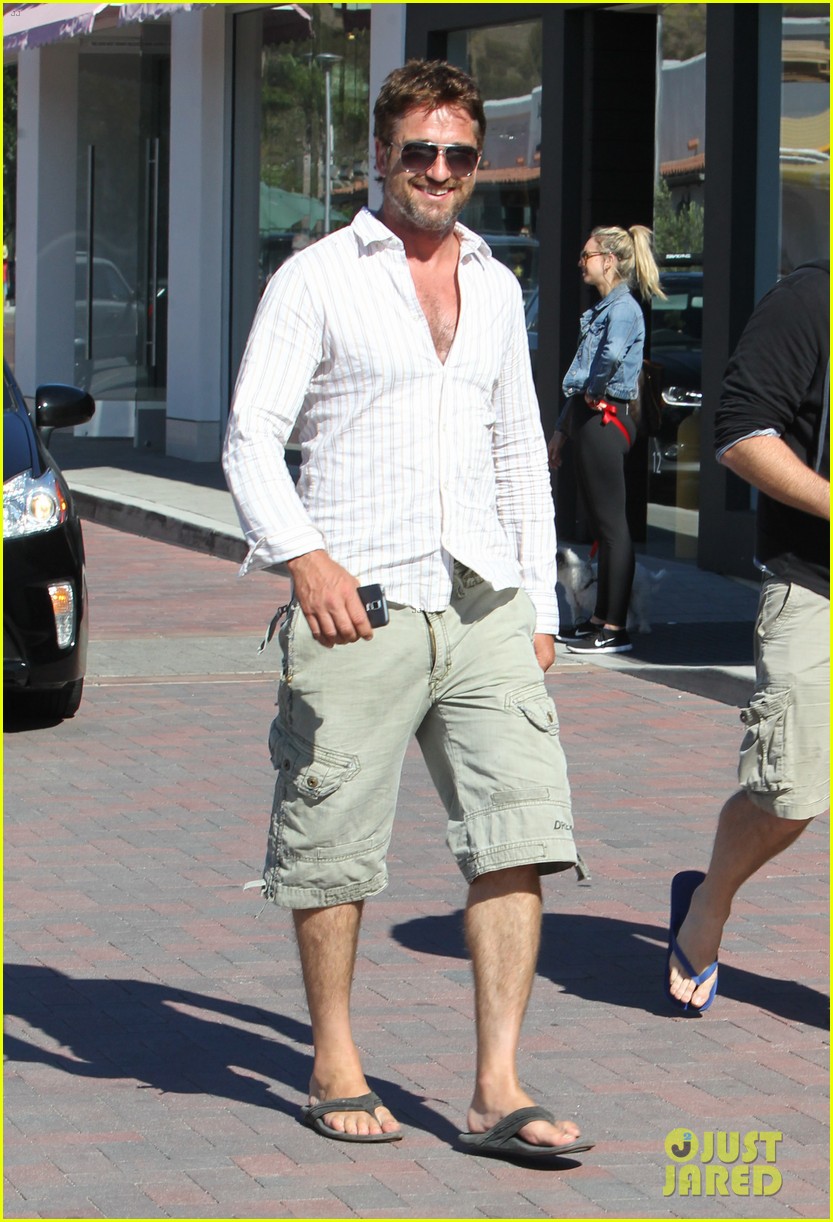 Gerard Butler Shows Off Chest Hair While Shopping in Malibu: Photo ...