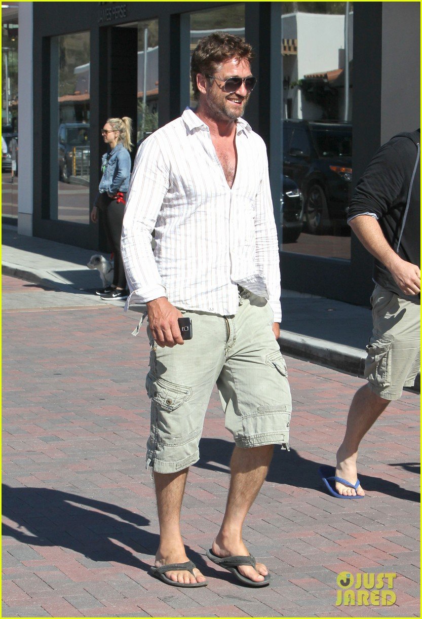 Gerard Butler Shows Off Chest Hair While Shopping in Malibu: Photo ...