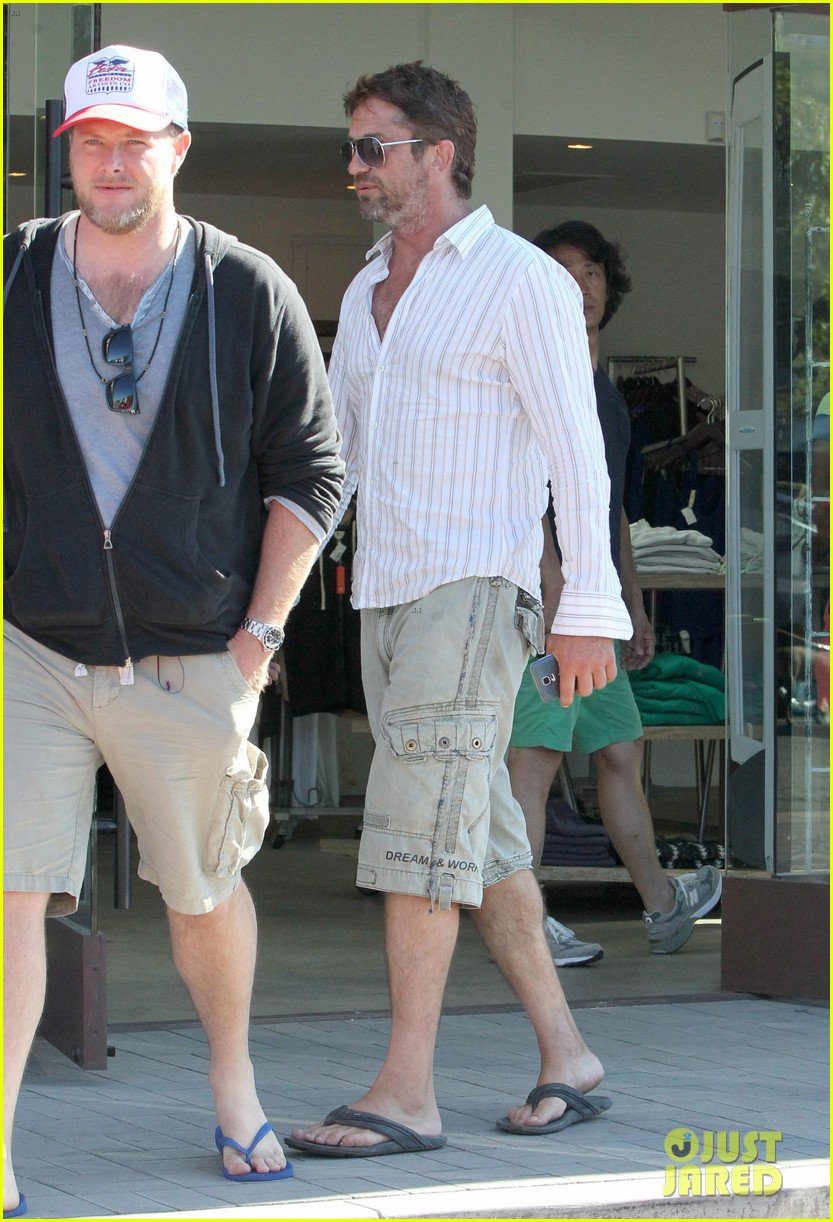 Gerard Butler Shows Off Chest Hair While Shopping in Malibu: Photo ...