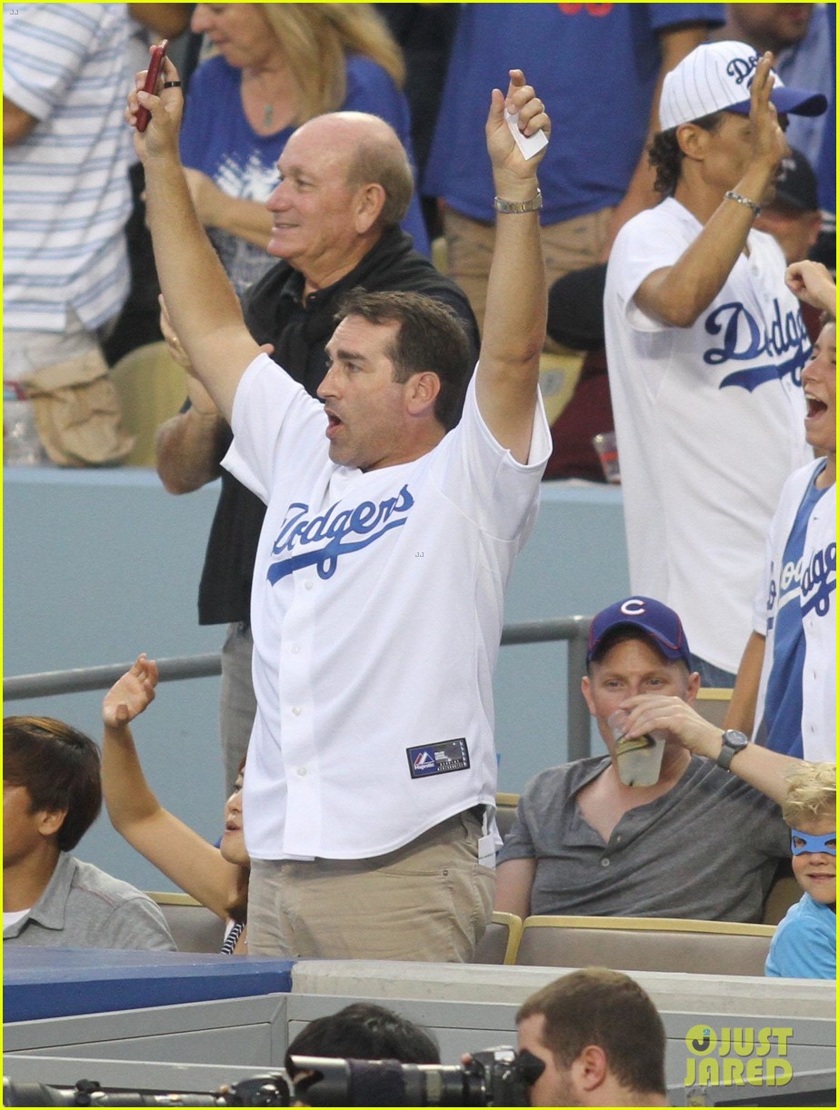 'Let's Be Cops' Stars Jake Johnson & Rob Riggle Throw Out First Pitch ...