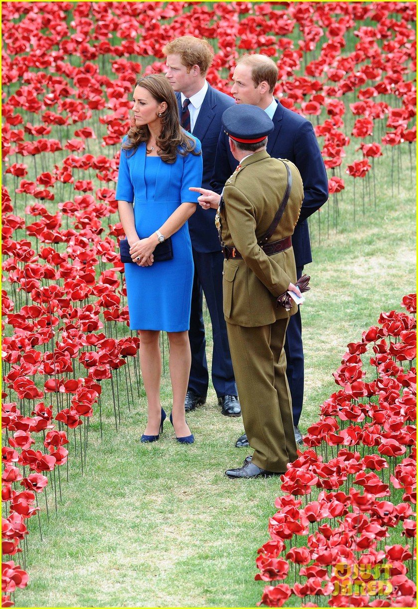 Kate Middleton & Prince William Visit Stunning Ceramic Poppy ...