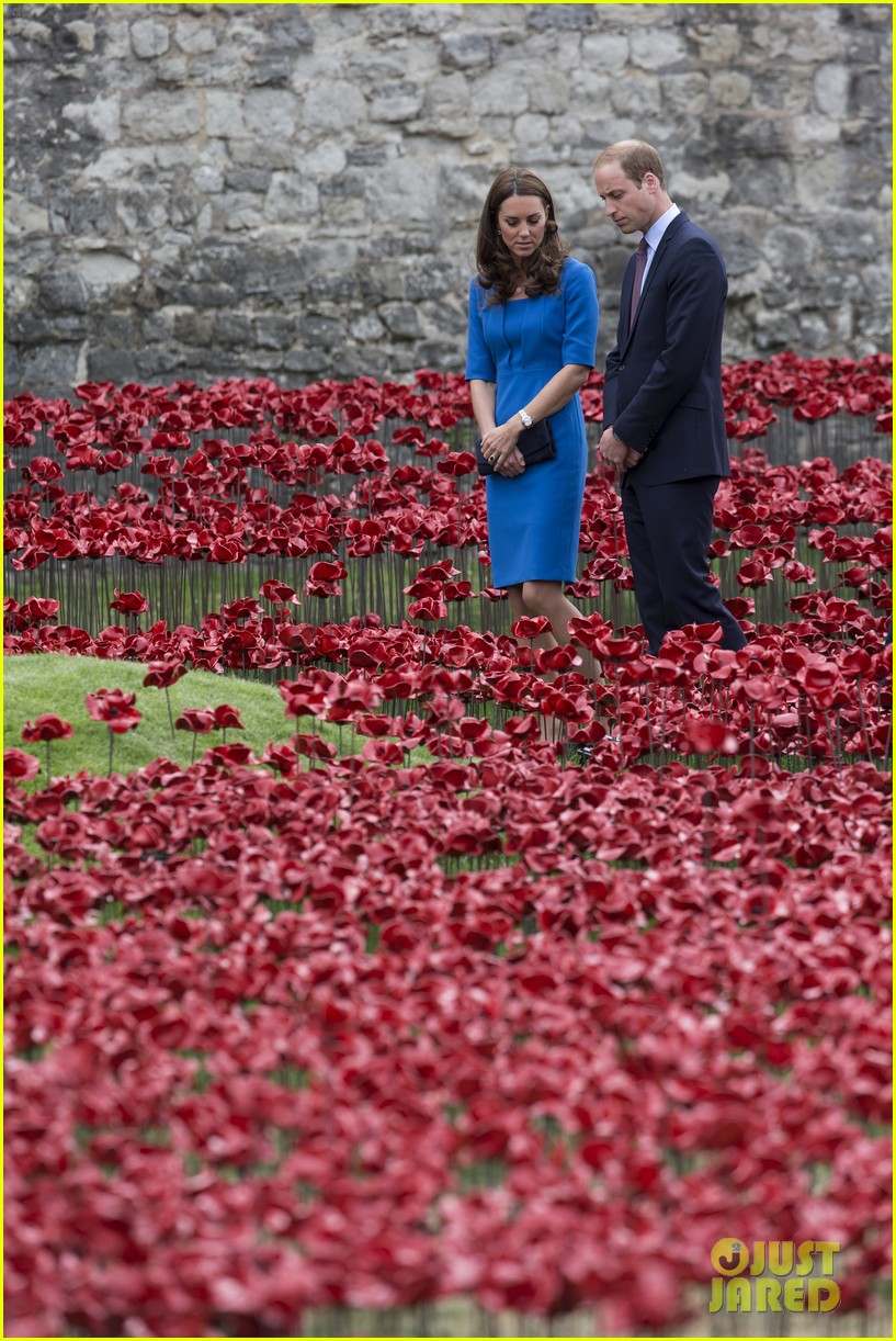 Kate Middleton & Prince William Visit Stunning Ceramic Poppy ...