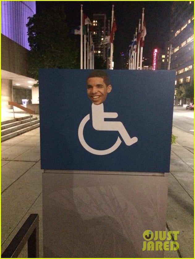 Drake's Face on Wheelchair Signs is a New Trend in Toronto!: Photo ...