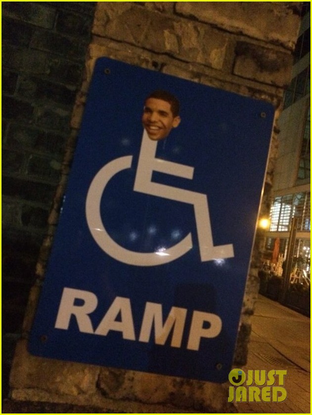 Drake's Face on Wheelchair Signs is a New Trend in Toronto!: Photo ...
