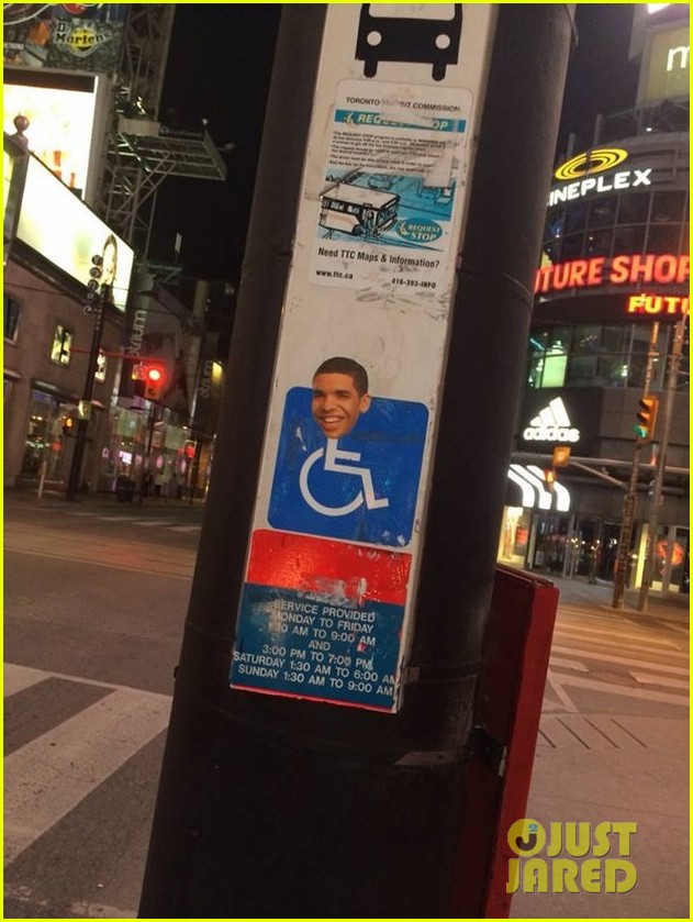 Drake's Face on Wheelchair Signs is a New Trend in Toronto!: Photo ...
