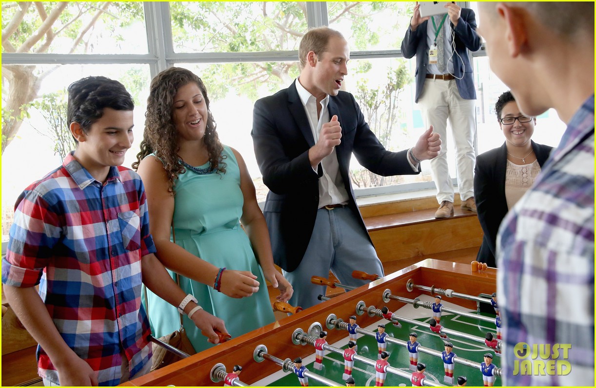 Prince William Plays Foosball & Video Games with Kids in Malta: Photo ...