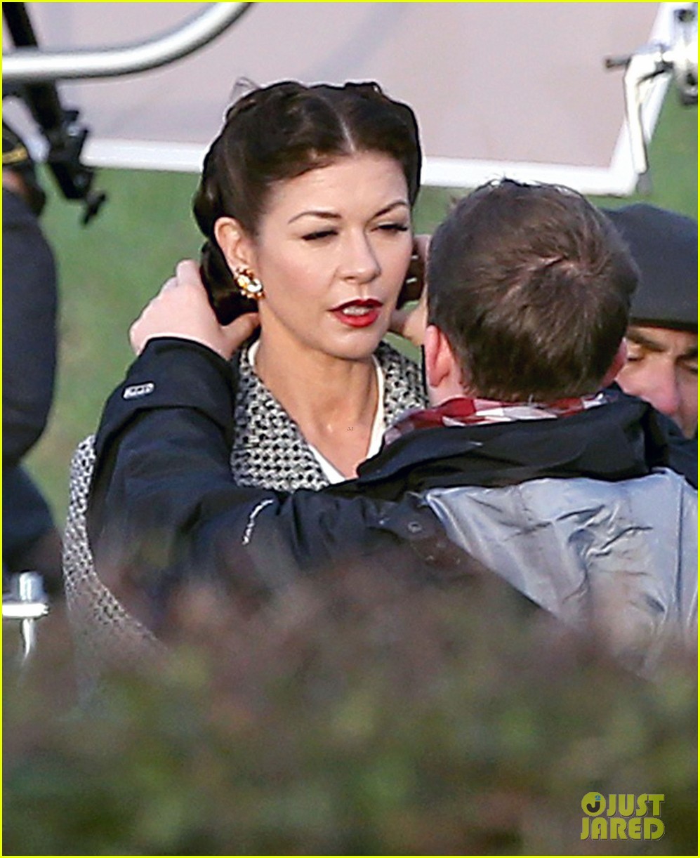 Catherine Zeta-Jones Wears Purple Hairnet for 'Dad's Army': Photo ...