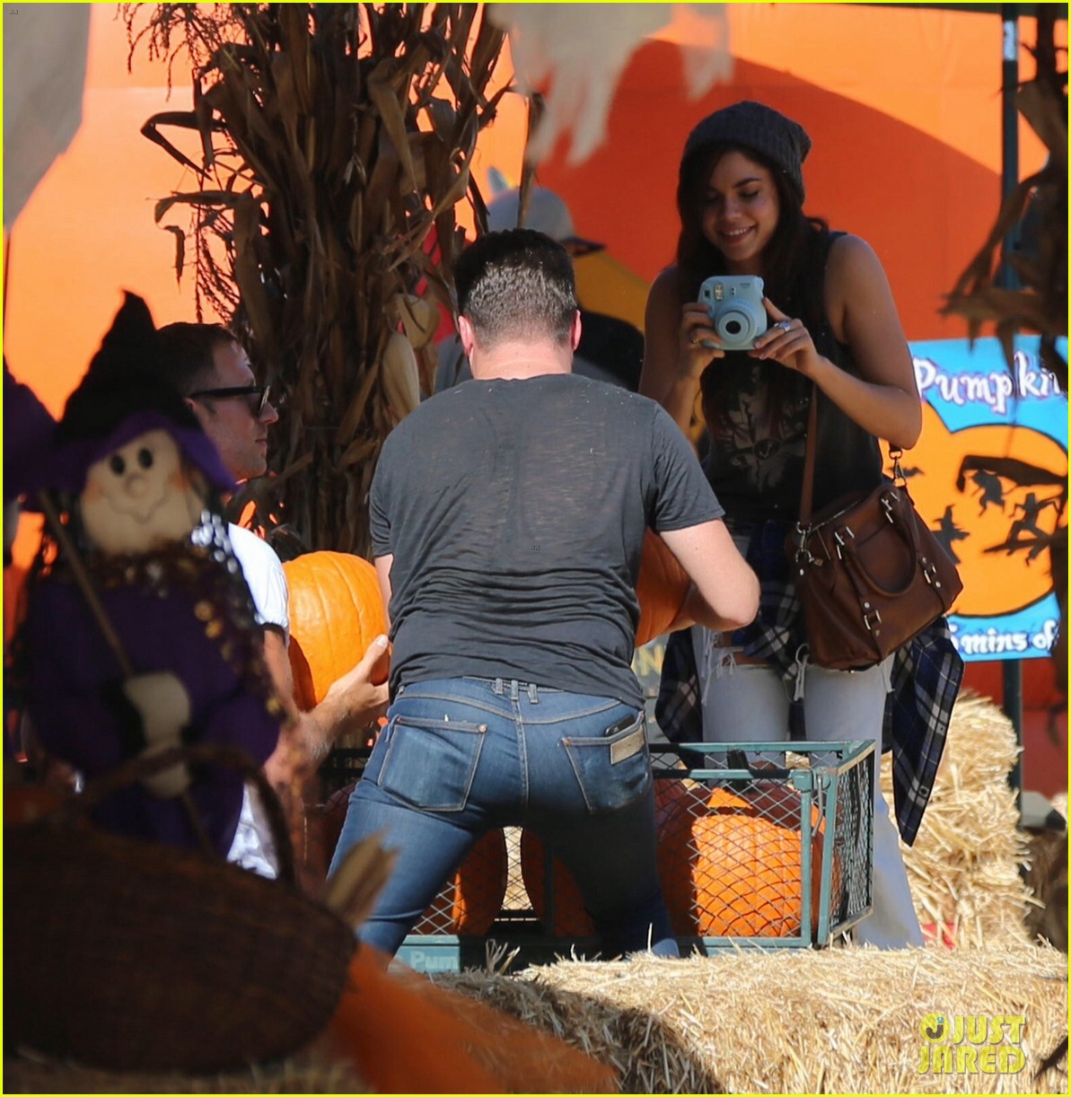 Calvin Harris & Girlfriend Aarika Wolf Prep For Halloween at Pumpkin ...