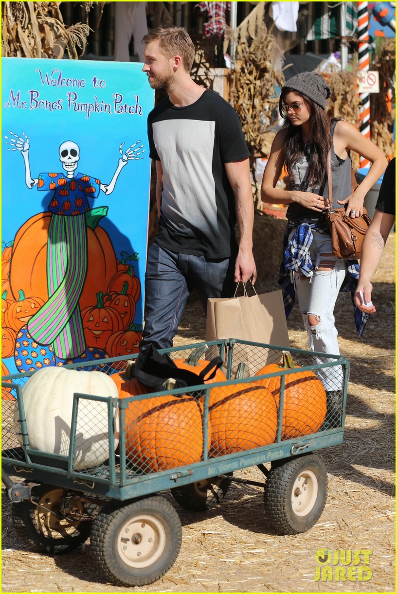 Calvin Harris & Girlfriend Aarika Wolf Prep For Halloween at Pumpkin ...