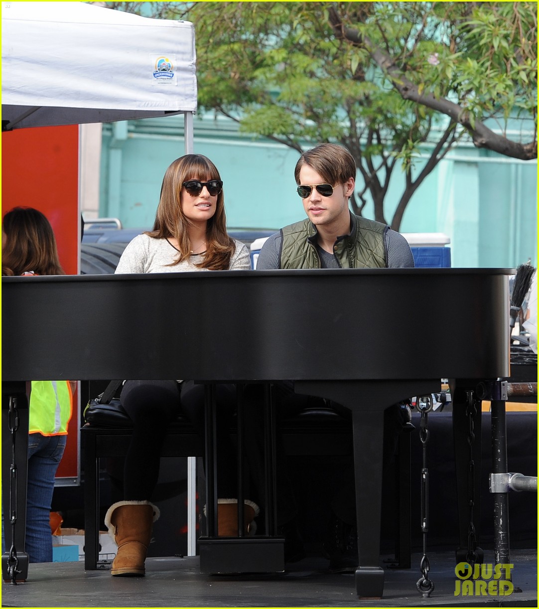 Lea Michele & Chord Overstreet Duet on the Piano For 'Glee': Photo ...
