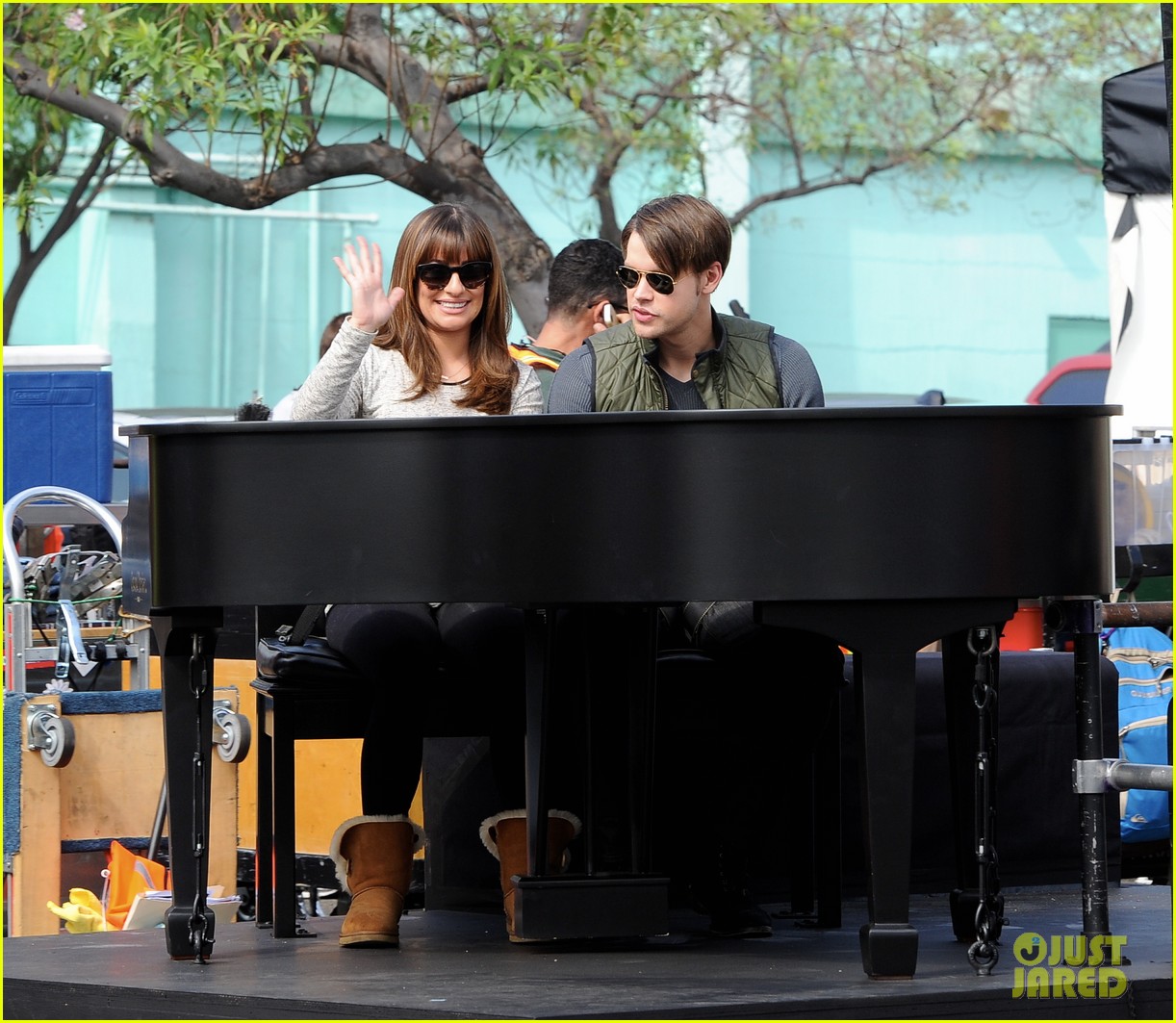 Lea Michele & Chord Overstreet Duet on the Piano For 'Glee': Photo ...