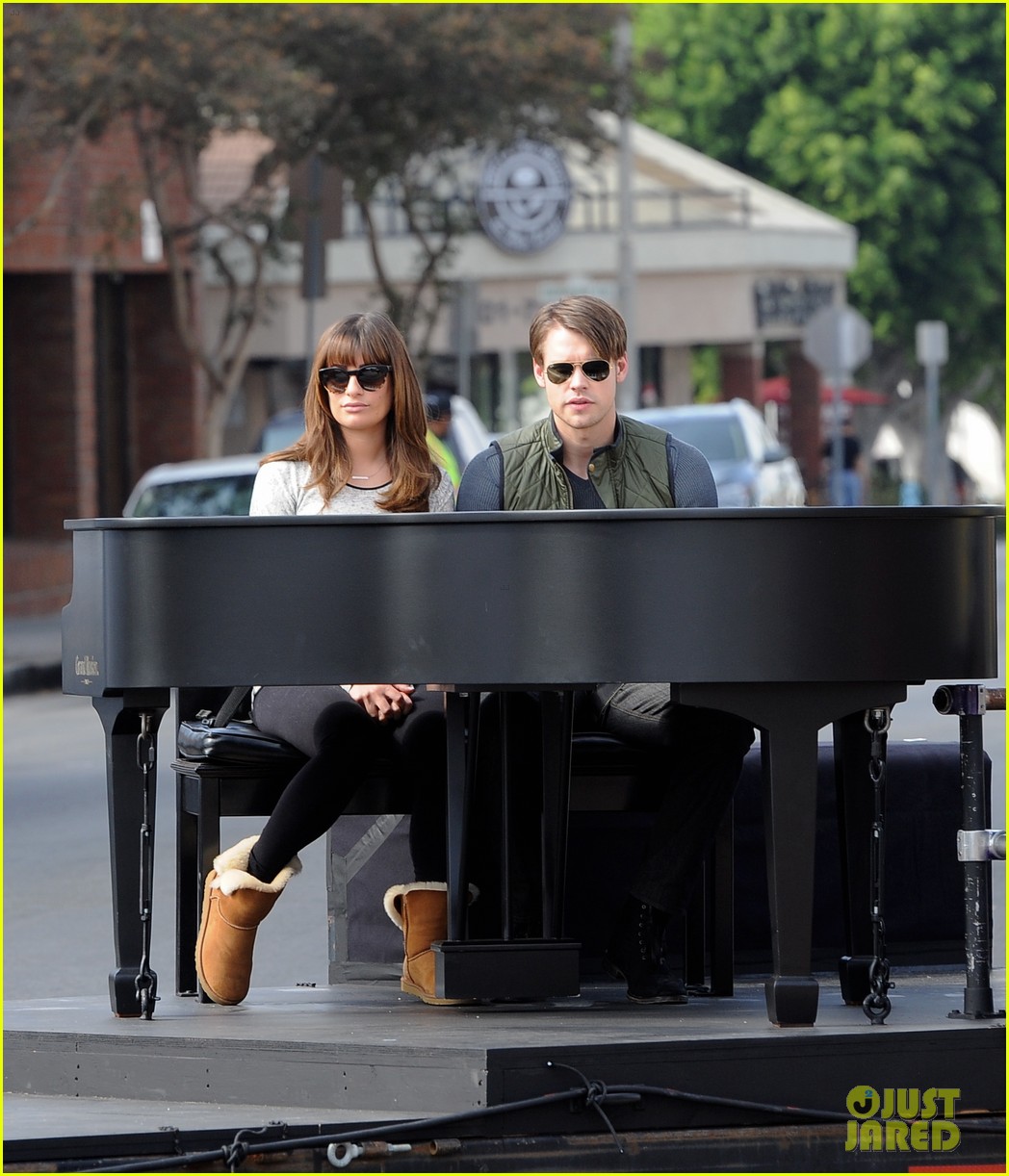 Lea Michele & Chord Overstreet Duet on the Piano For 'Glee': Photo ...