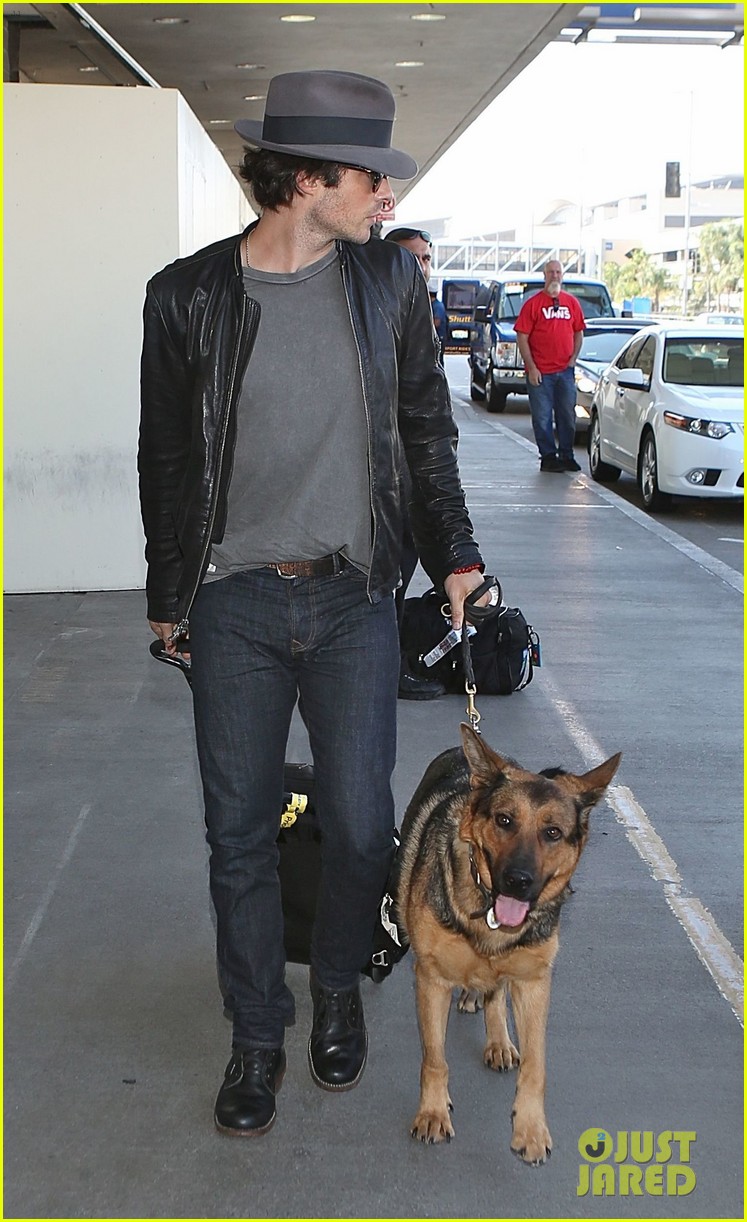 Ian Somerhalder & Nikki Reed Fly Away Together with Dog Ira: Photo ...