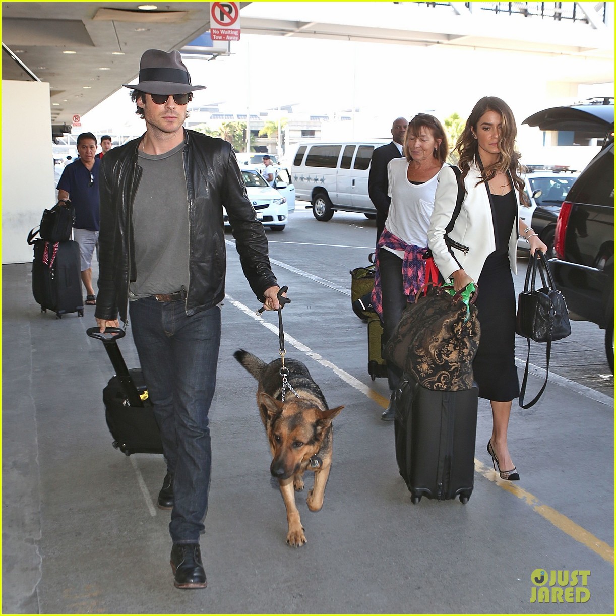 Ian Somerhalder & Nikki Reed Fly Away Together with Dog Ira: Photo ...