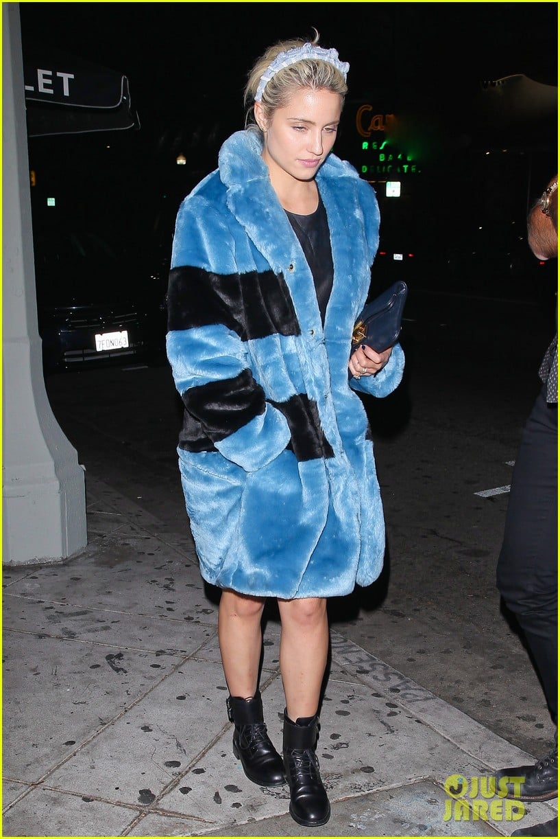 Dianna Agron Makes a Fashion Statement in a Blue Fur Coat: Photo ...