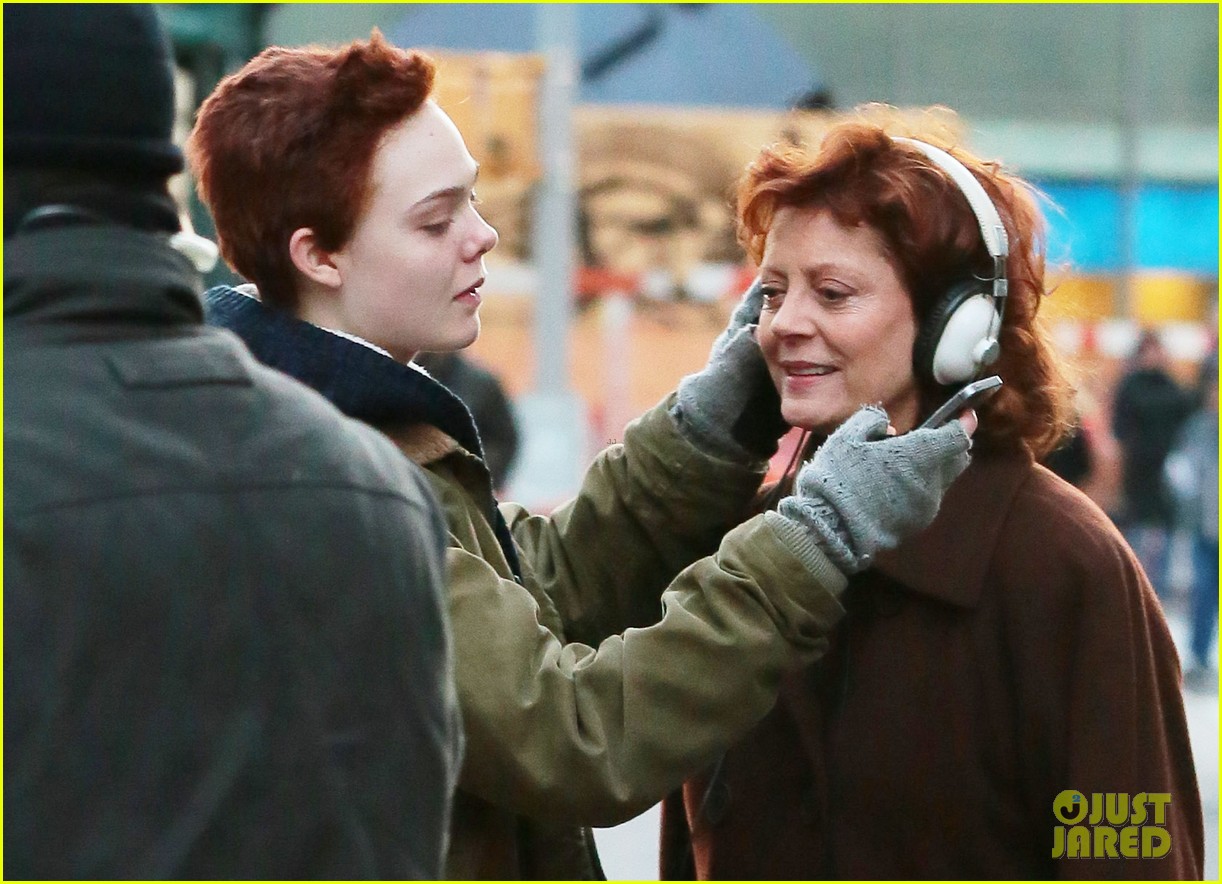 Elle Fanning & Susan Sarandon Look Happy to Shoot 'Three Generations ...