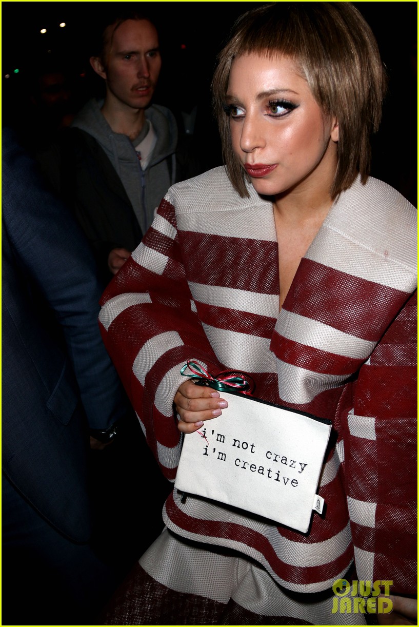 Lady Gaga Holds a Sign Saying 'I'm Not Crazy, I'm Creative': Photo ...