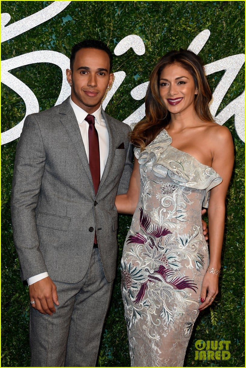 Nicole Scherzinger Brings Her Boyfriend Lewis Hamilton to the British ...