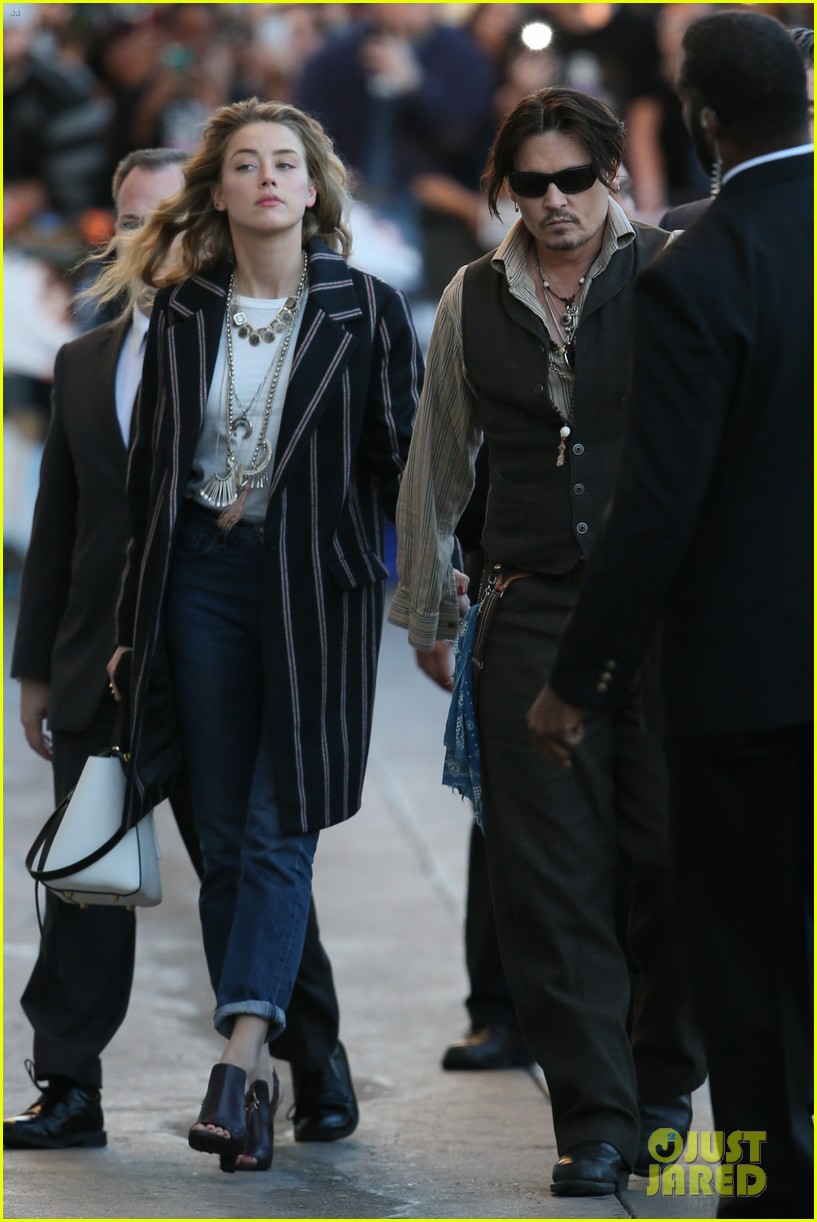 Johnny Depp Hits Up 'Jimmy Kimmel Live' with Amber Heard : Photo ...