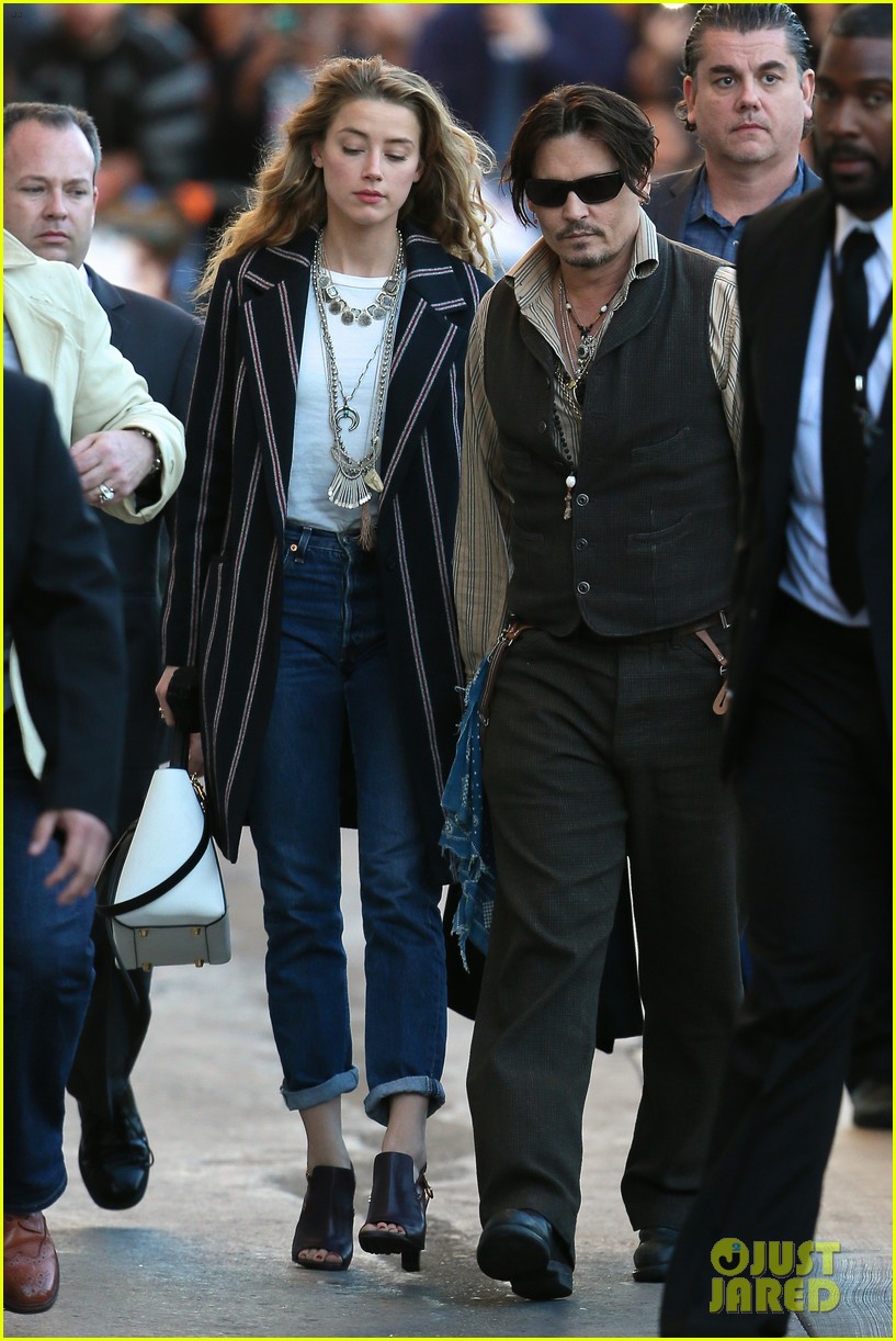 Johnny Depp Hits Up 'Jimmy Kimmel Live' with Amber Heard : Photo ...