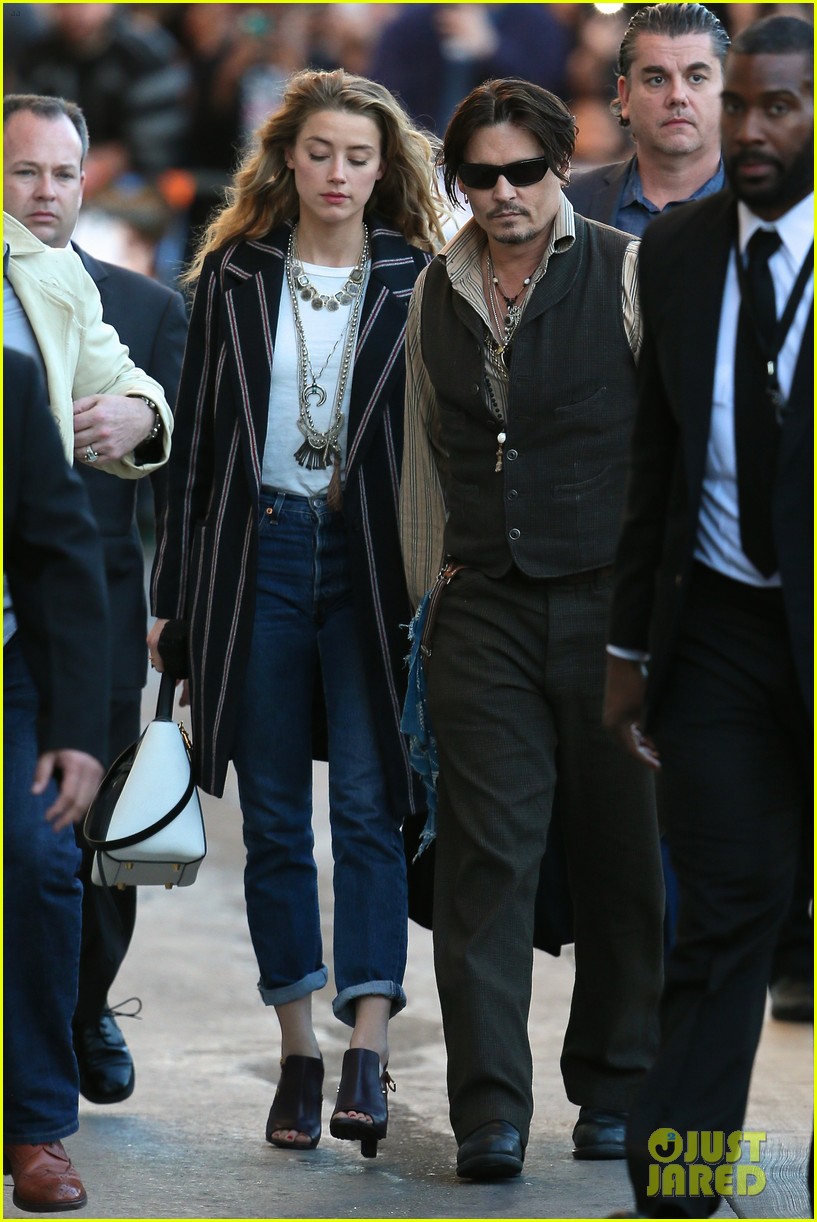 Johnny Depp Hits Up 'Jimmy Kimmel Live' with Amber Heard : Photo ...