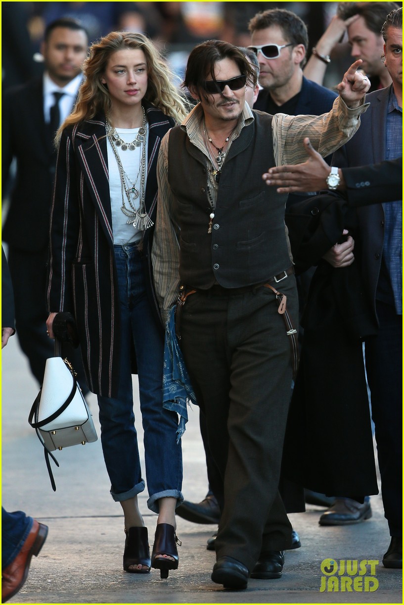 Johnny Depp Hits Up 'Jimmy Kimmel Live' with Amber Heard : Photo ...
